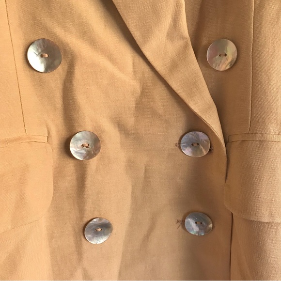 Halston Heritage | Jackets & Coats | Halston Vintage Cream Silk Linen ...